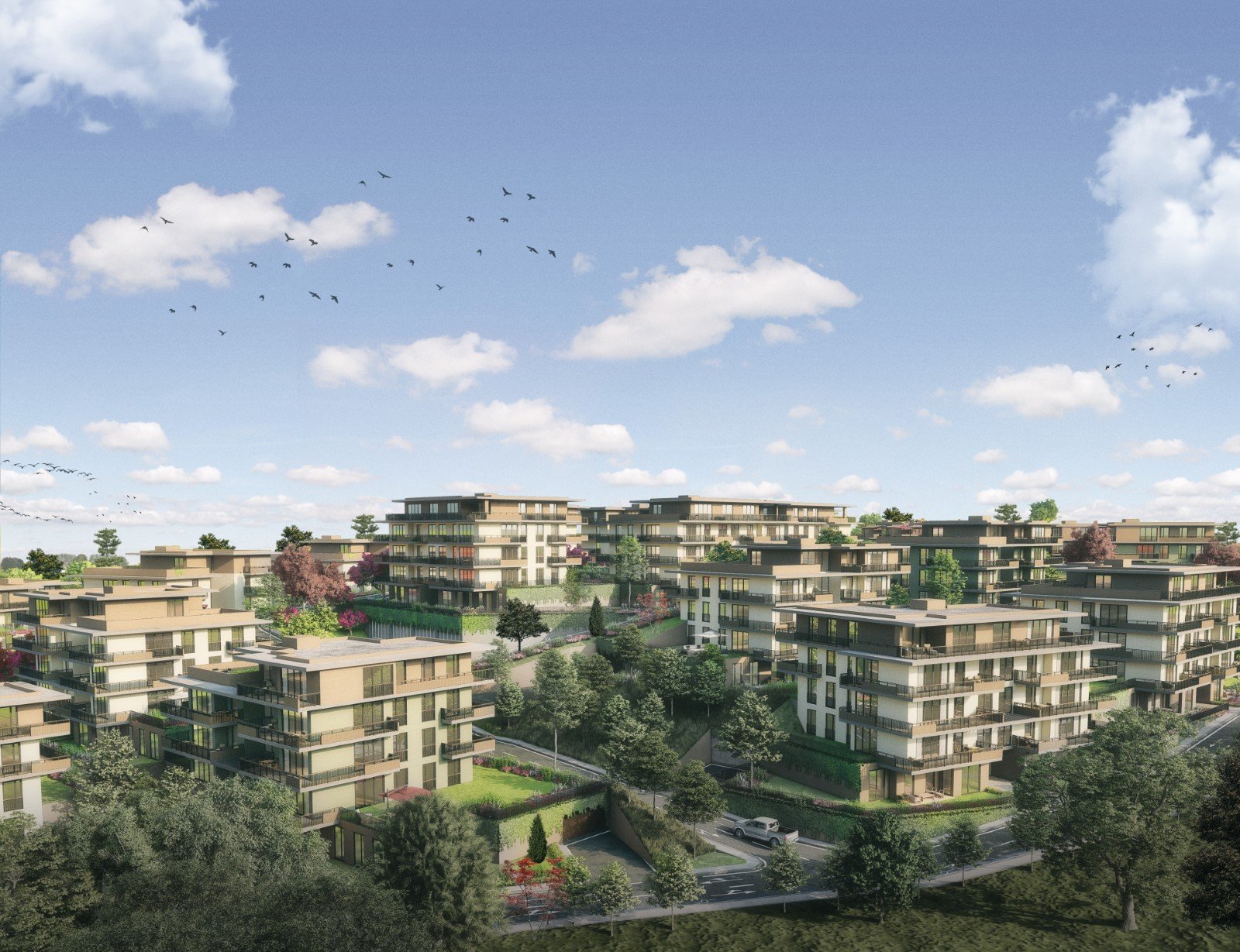 Real estate project, Emlak Konut, Evleri Valley, Phase II, Istanbul ...
